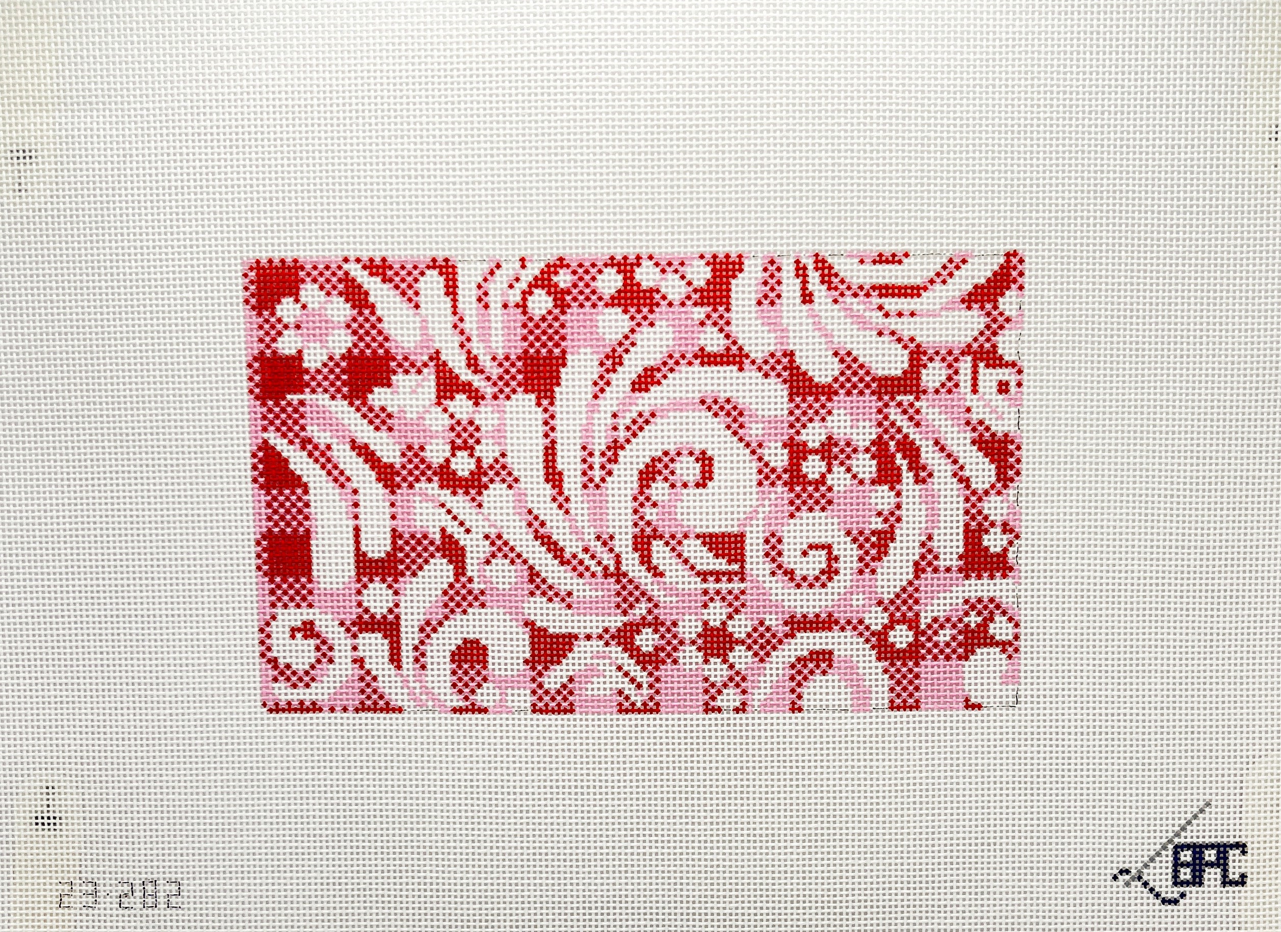 23-282 Red/Pink Check Purse Insert – Blueberry Point Needlepoint