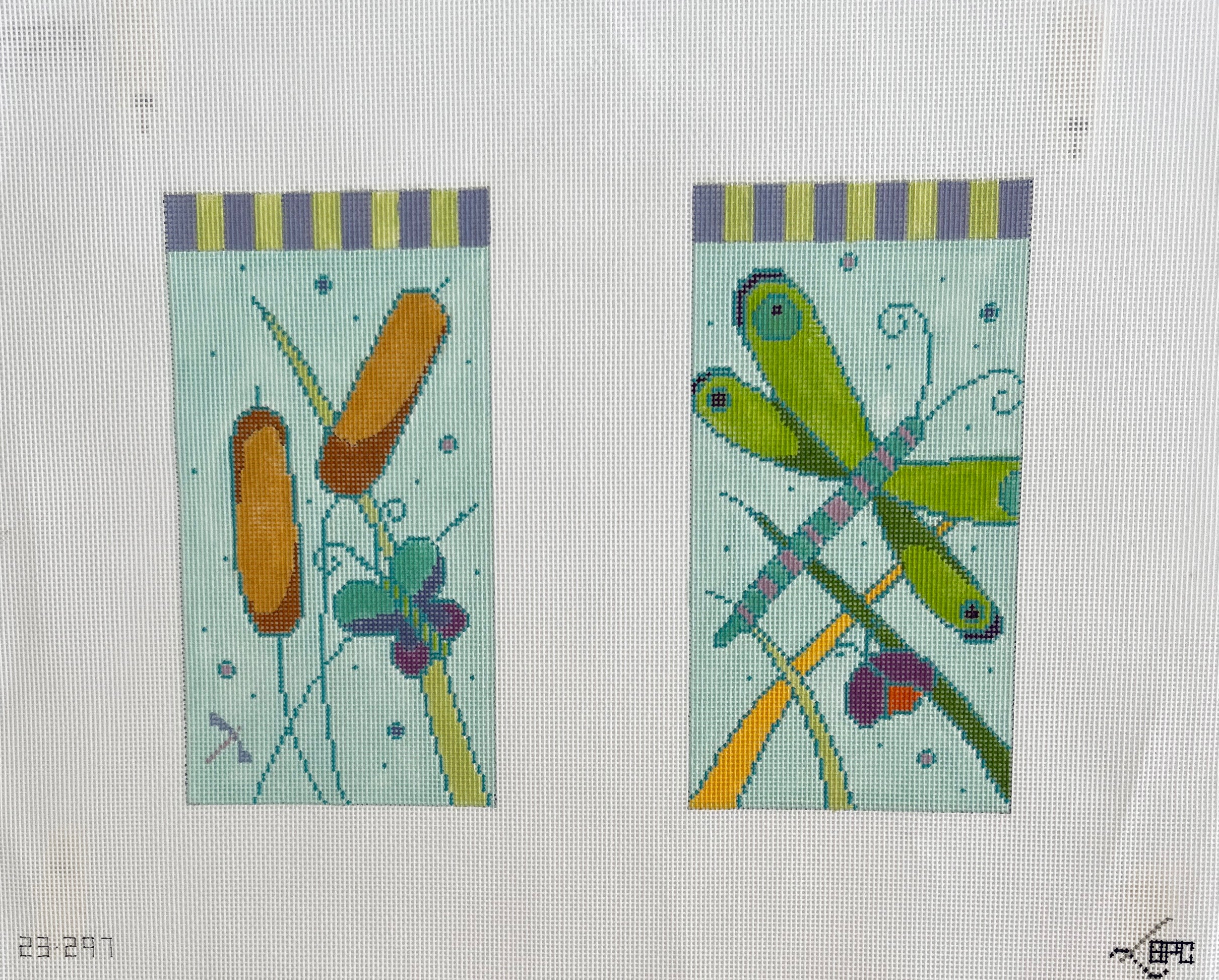 23-297 Dragonfly Eyeglass – Blueberry Point Needlepoint