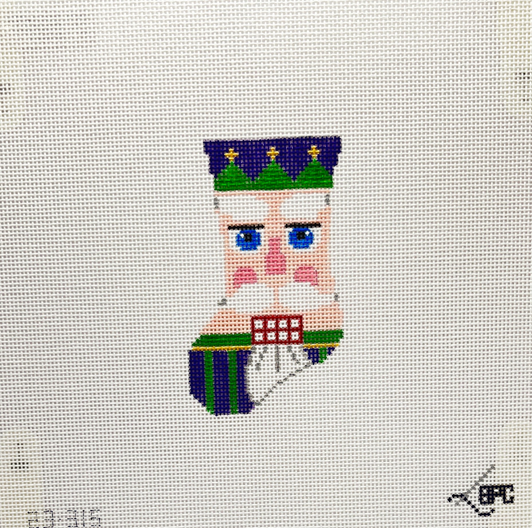 23-315 Micro Nutcracker stocking – Blueberry Point Needlepoint