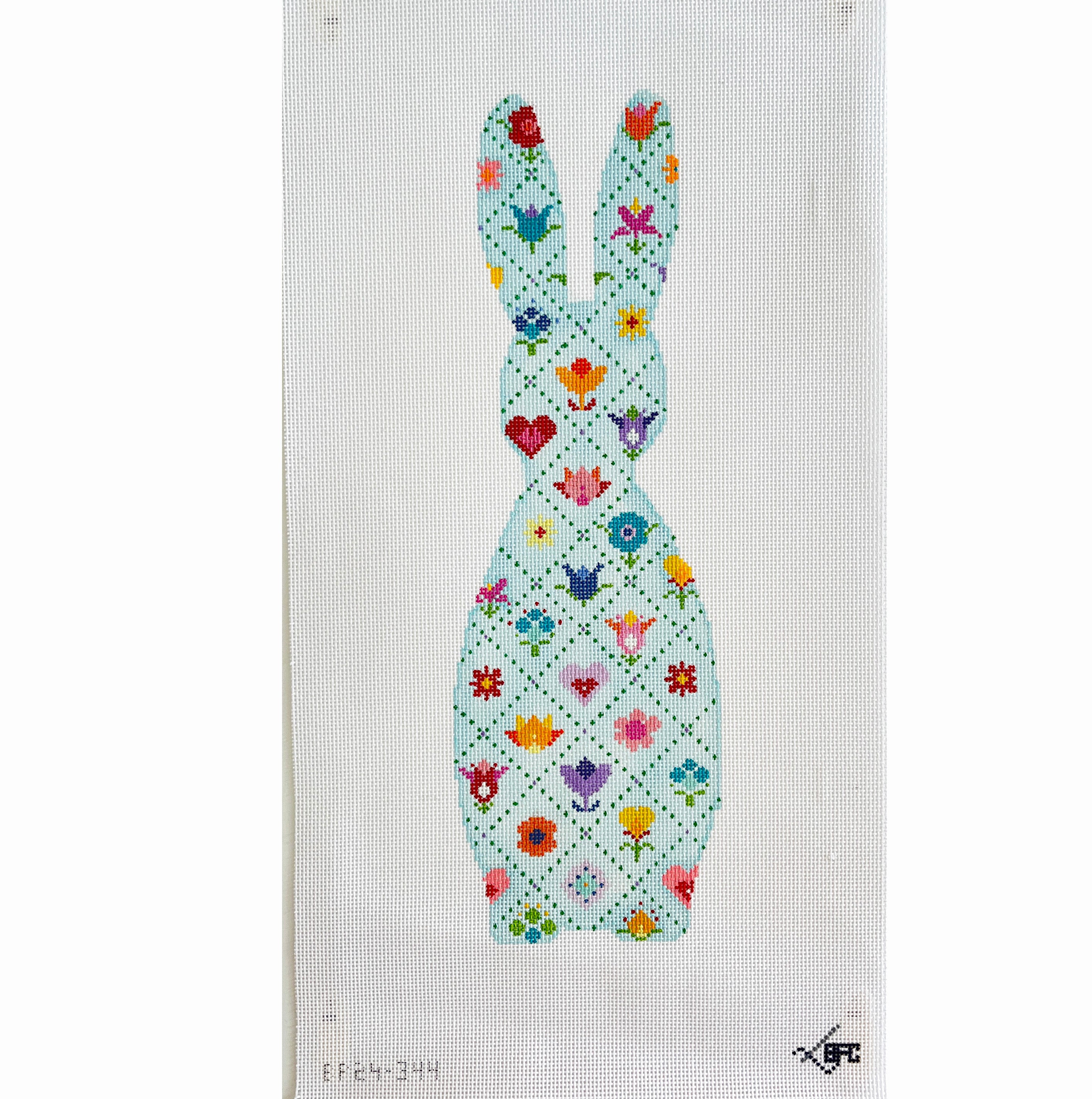 24-344 Bunny - Grid – Blueberry Point Needlepoint