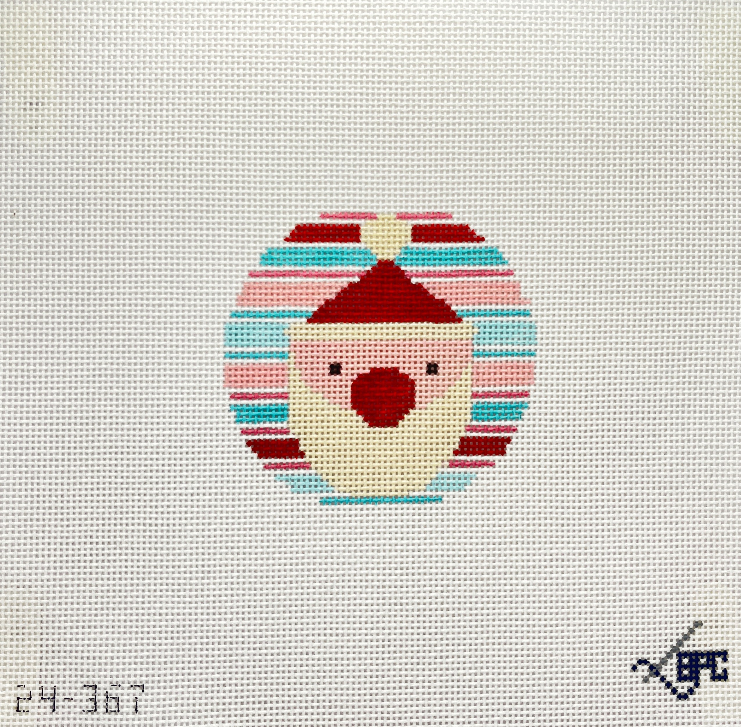 24-367 Santa with Stripes – Blueberry Point Needlepoint